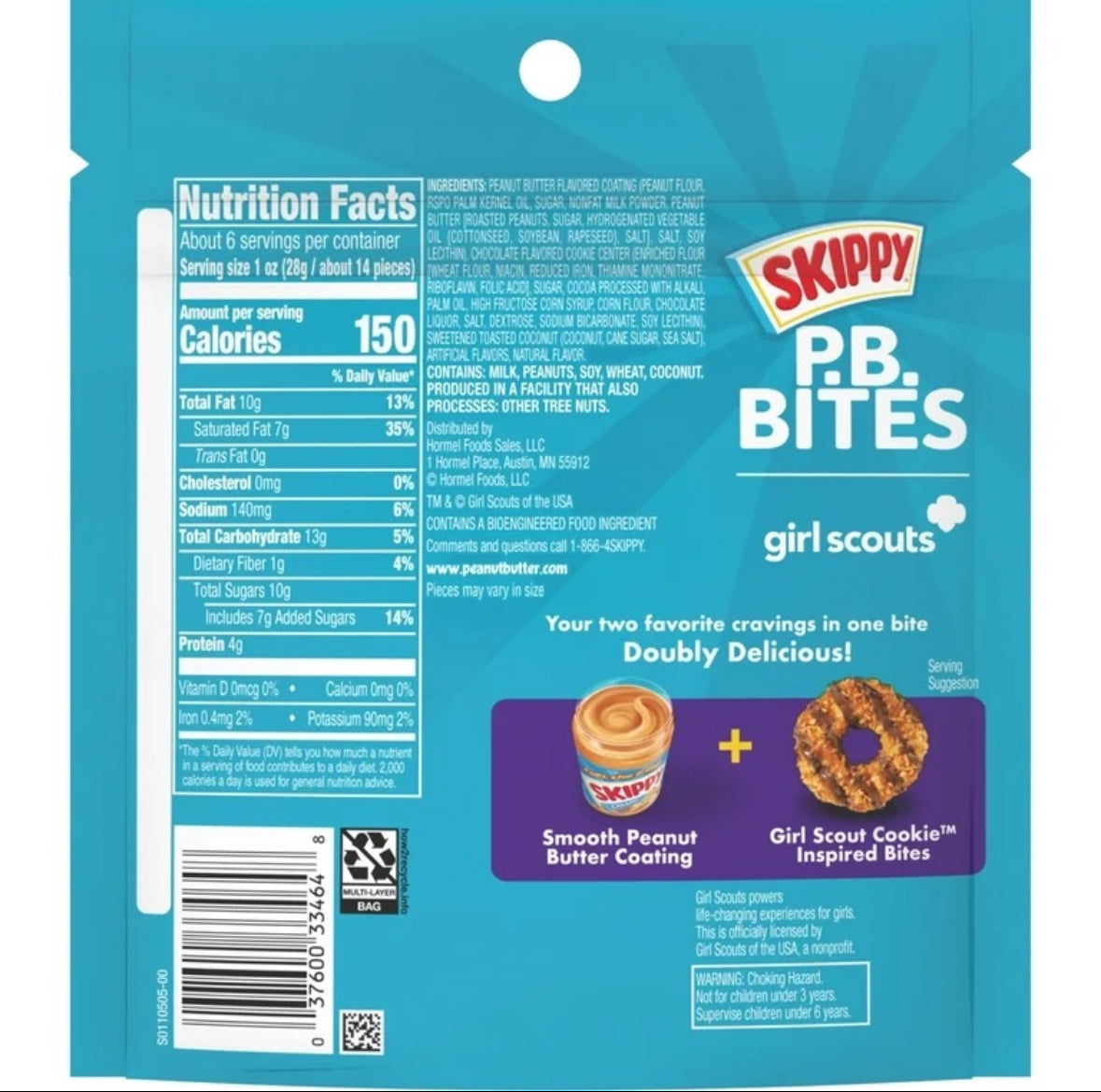 Skippy Bites Girl Scouts Coconut Caramel Peanut Butter Bites ...