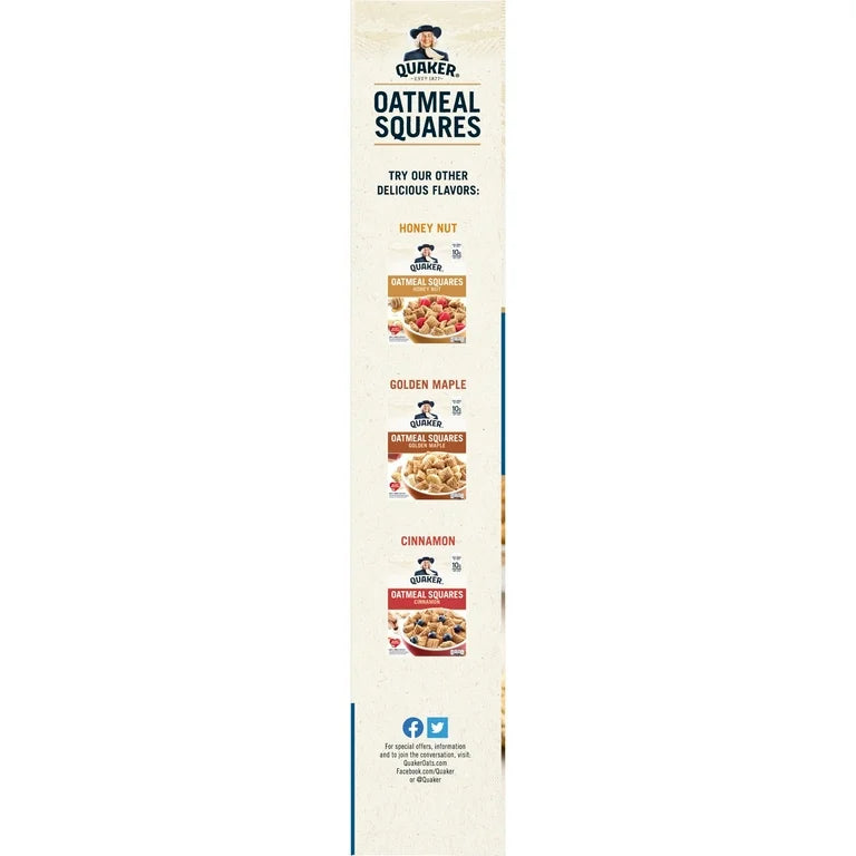 Quaker Oatmeal Squares Crunchy Oat Cereal Brown Sugar – CEREALIZATE PRICMX
