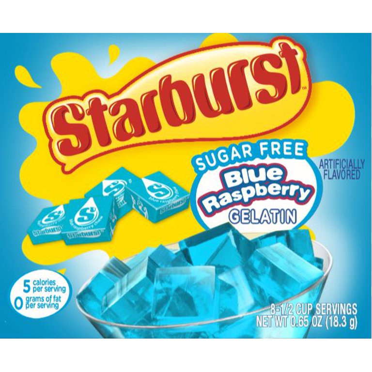 STARBURST SUGAR FREE BLUE RASPBERRY GELATIN – CEREALIZATE PRICMX