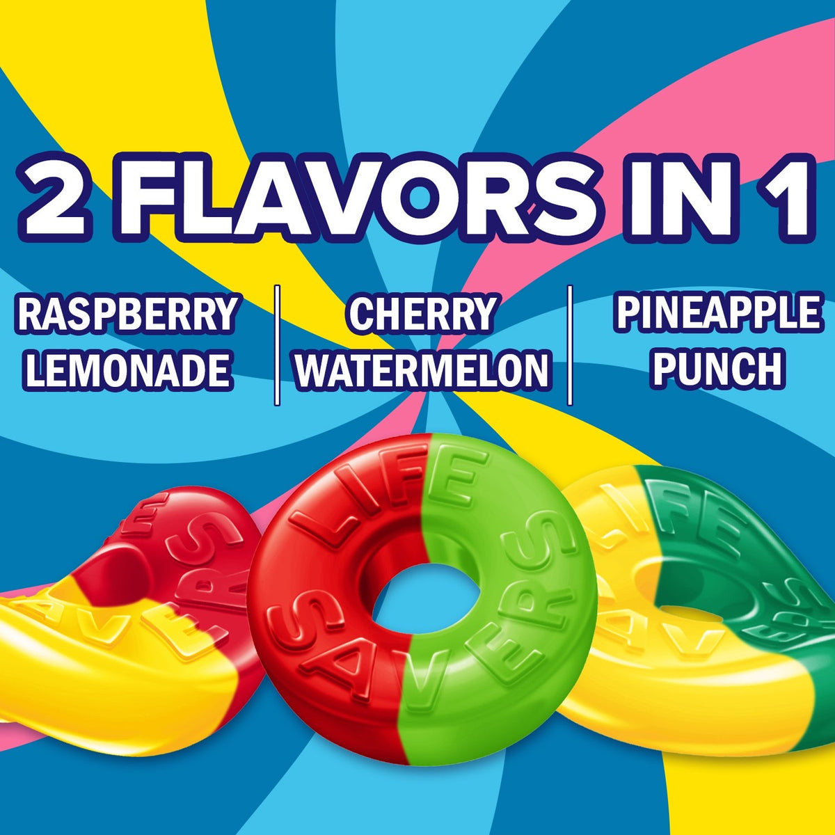 Life Savers Gummies Collisions 2 Flavors in 1 – CEREALIZATE PRICMX